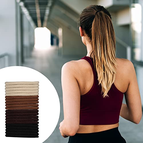 Zou.Rena Hair ties for women Thick Curly Thin Hair, 40pcs 5MM Pony Tails Rubber Bands, No Pull Hair Ties Bulk, 4pcs 2 Inch Rectangle Claw Clips