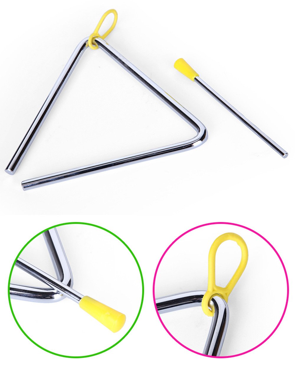 yueton 5" Musical Steel Triangle with Striker