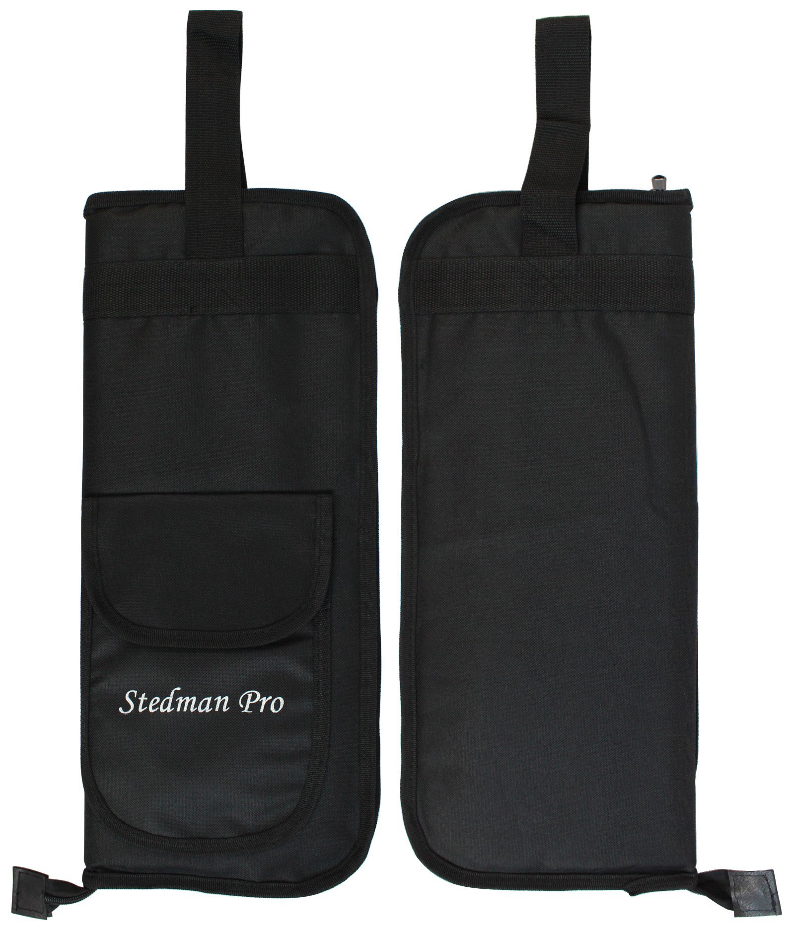 YMC DSB10-BK 10mm Foam Drum Stick Bag Holder Mallet Bag Drumstick Bag with A Drum Key -Black