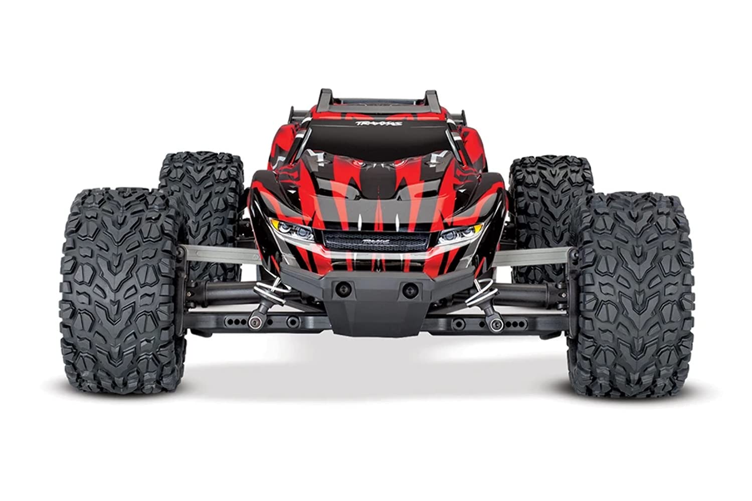 Traxxas 67064-1 Rustler 4x4 High Performance Stadium Truck with Remote Control, Battery, and Charger, 1/10 Scale, 4WD, Red