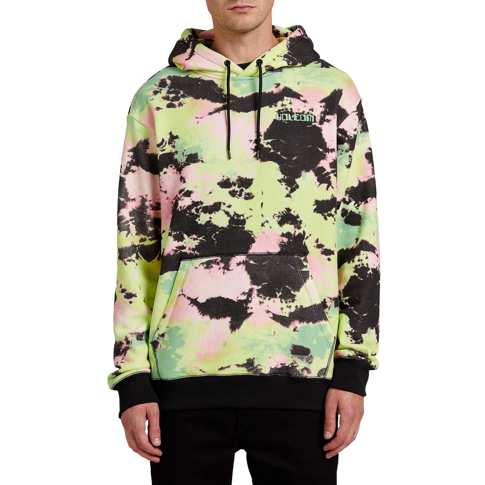 Volcom Men's Marbaram Pullover Hooded Fleece Sweatshirt, Multi, Small