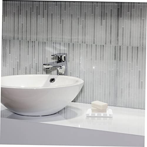 Zerodeko 2 Pcs Shower Soap Soap Container Diatomite Soap Holder Water Absorption Soap Pad White Soap Dish Quick Dry Soap Holder Soap Dishes for Bathroom Diatom Mud Soap Box Lining