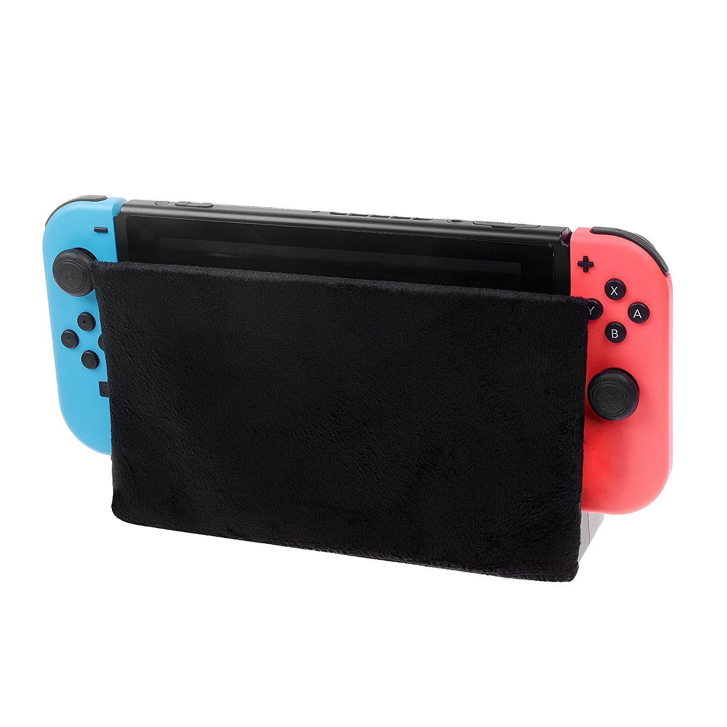Wanty Nintendo Switch Dust Cover Soft Velvet Lining Anti Scratch Cover Sleeve Pad for Nintendo Switch Charging Dock (black)