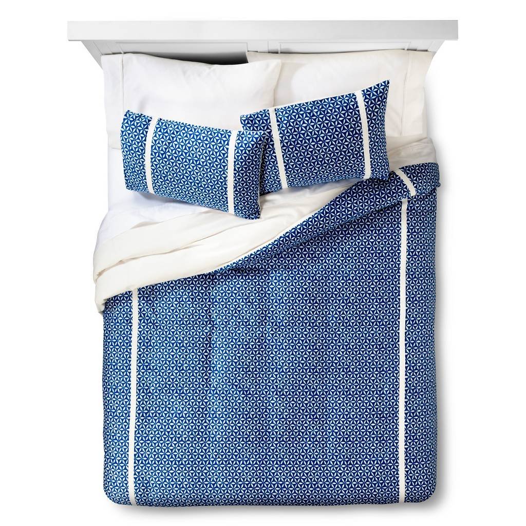 Threshold Burst Medallion Duvet Cover Set Blue (Full/Queen)
