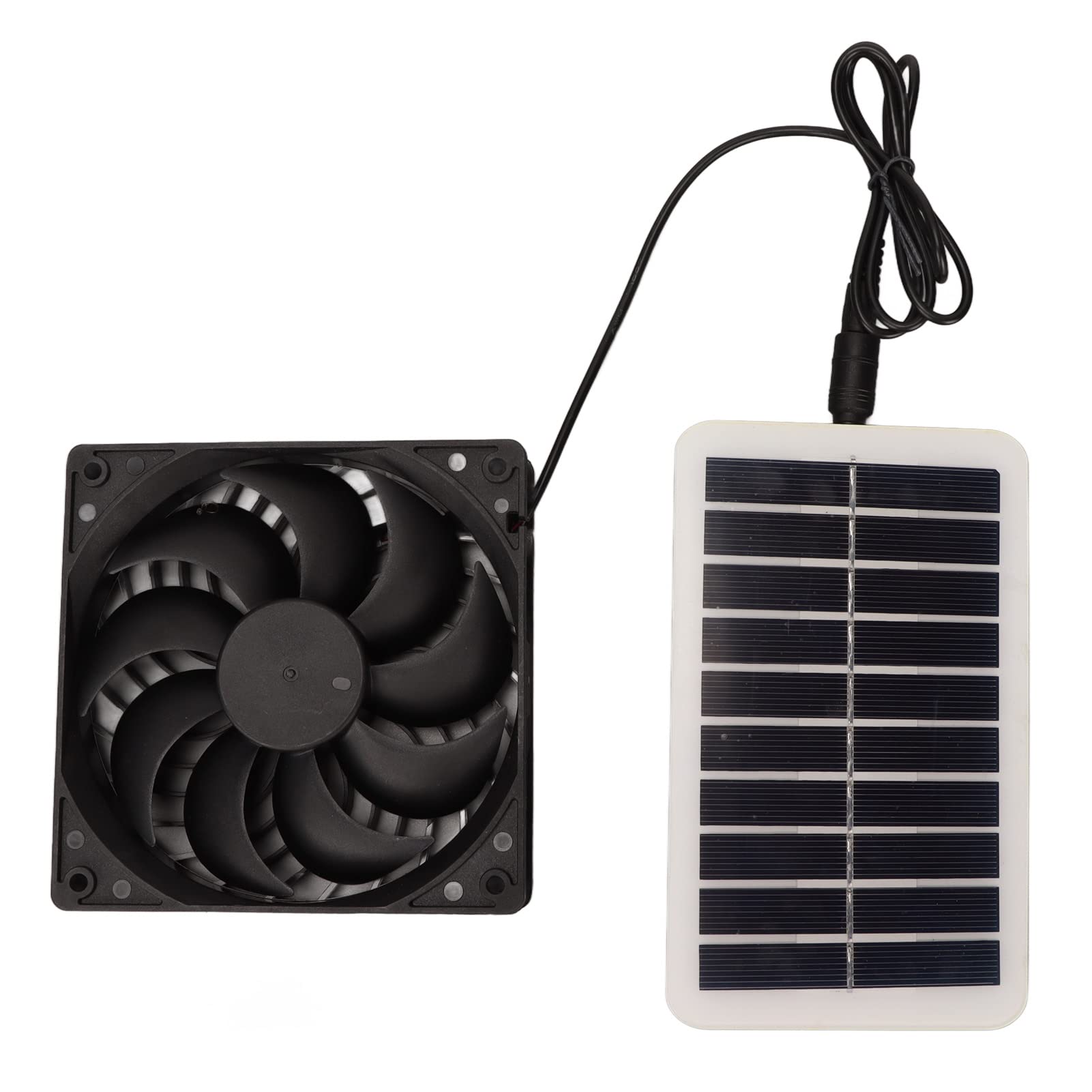 VTOSEN 15W Solar Power Panel Exhaust Fan - Energy Saving, Odor Removal - Portable Solar Powered Air Extractor for Pet Houses, RVs - Solar Fan for Efficient Ventilation