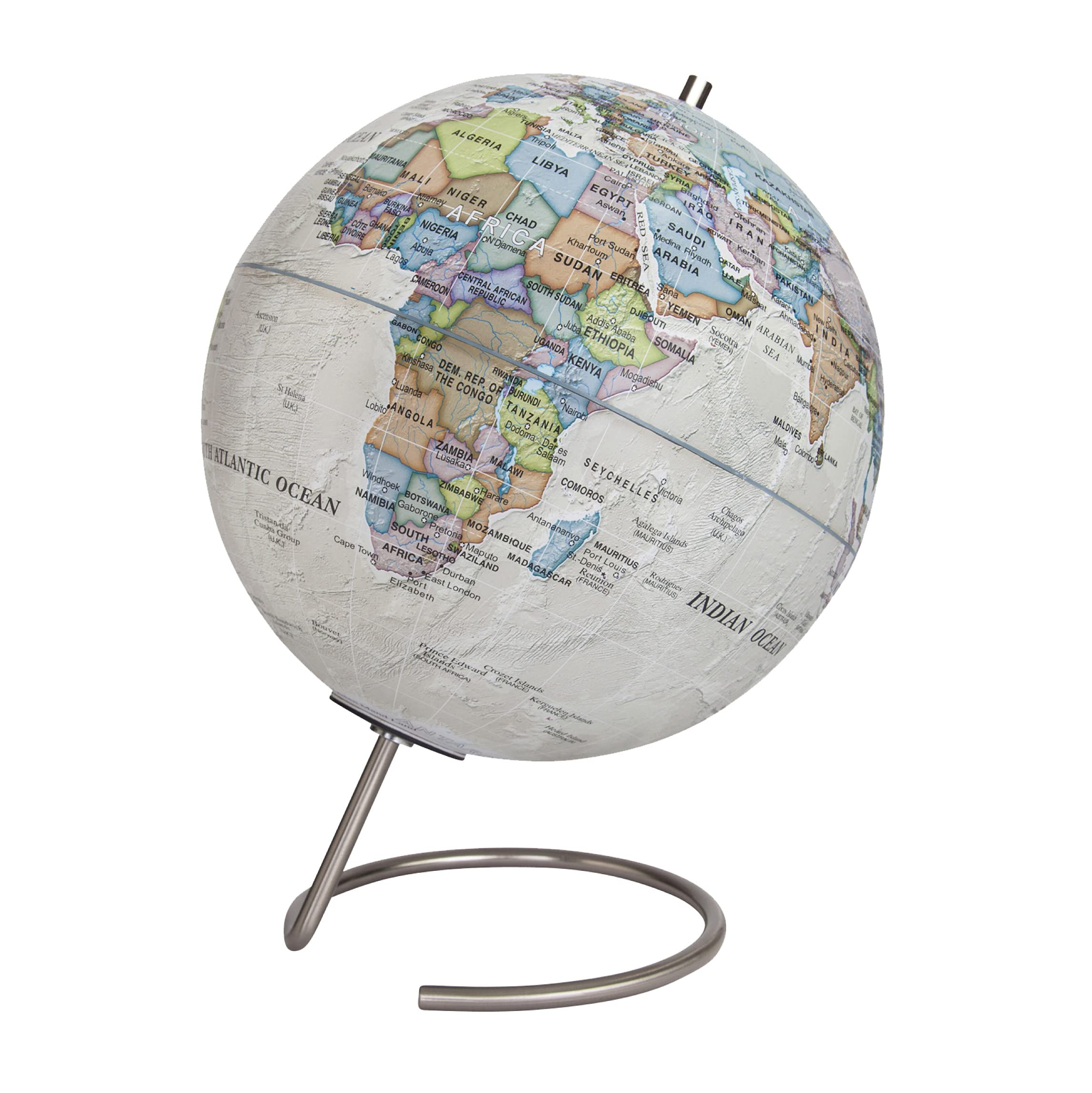 Waypoint Geographic MagneGlobe, 9” Metal Globe with 32 Magnetic Pins for Marking Travels, Interactive World Globe For Home or Office Decor, Gift for All, Antique