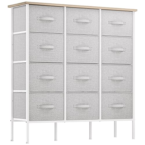 YITAHOME 12 Dresser for Bedroom + YITAHOME Fabric Dresser for Bedroom (8 Drawers)