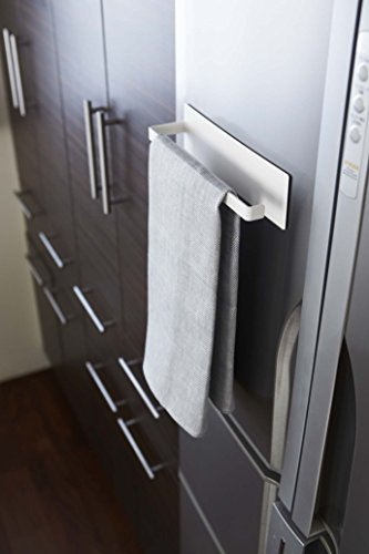 Yamazaki KT-PL AK WH Plate Magnetic Paper Towel Holder, 約W6×D5.5×H24.5cm, White