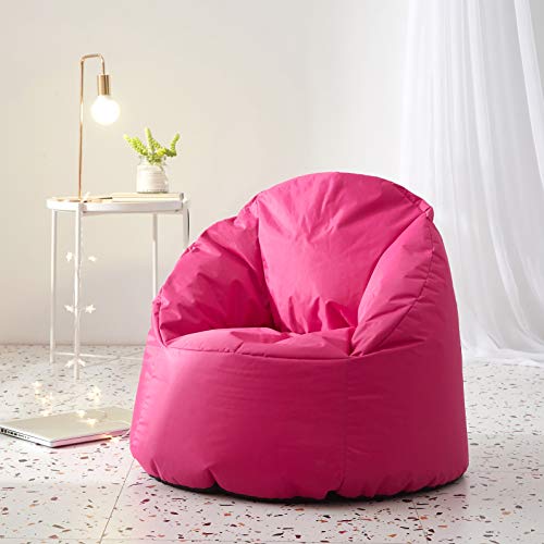 Urban Lifestyle Structured Canvas Round Back Bean Bag Chair, Pink (NK658240)