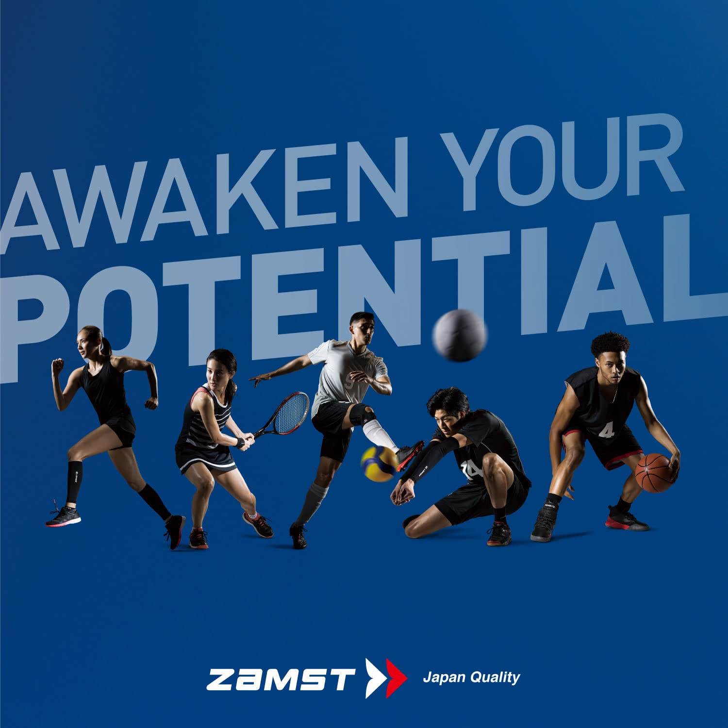 Zamst A2-DX Sports Ankle Brace with Protective Guards For High Ankle Sprains and Chronic Ankle Instability-for Basketball, Volleyball, Lacrosse, Football-Black, Left, Medium