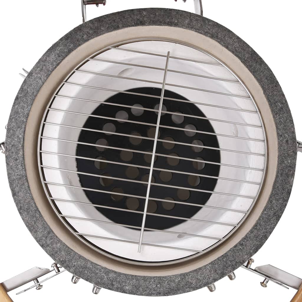 YAFF Kamado Barbecue Grill Smoker Ceramic 29.9"-6097