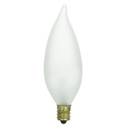 Sunlite Incandescent 15 Watt Petite Chandelier 95 Lumens Frost Light Bulb 12 Pack