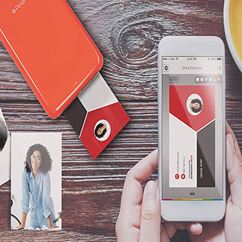 Zink Polaroid ZIP Wireless Mobile Photo Mini Printer (Blue) Compatible w/ iOS & Android, NFC & Bluetooth Devices