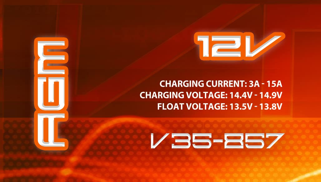 VMAXTANKS V35-857 12 Volt 35AH AGM Marine Deep Cycle Battery for Watersnake FWTCS30TH-30 Tracer Transom Mount Trolling Motor with 30-Pound Thrust (12V 35AH, GROUP U1, 7.7"x 5"x 6.1")