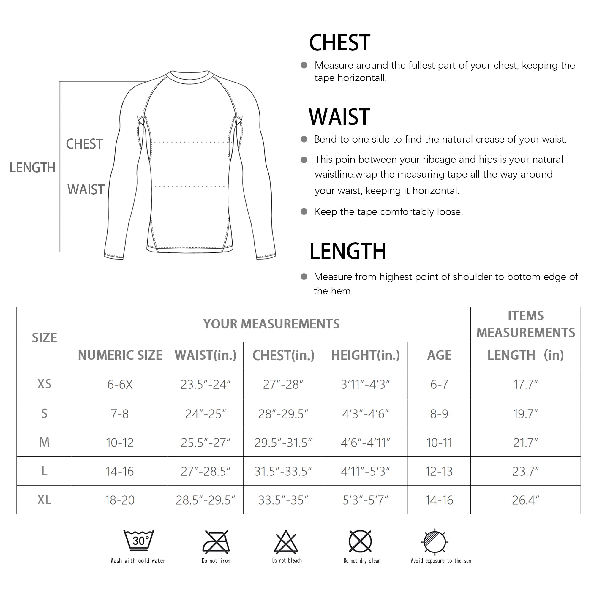 TELALEO 1 Pack Boys' Girls' Compression Shirts Youth Long Sleeve Undershirt Sports Performance Moisture Wicking Baselayer Black M