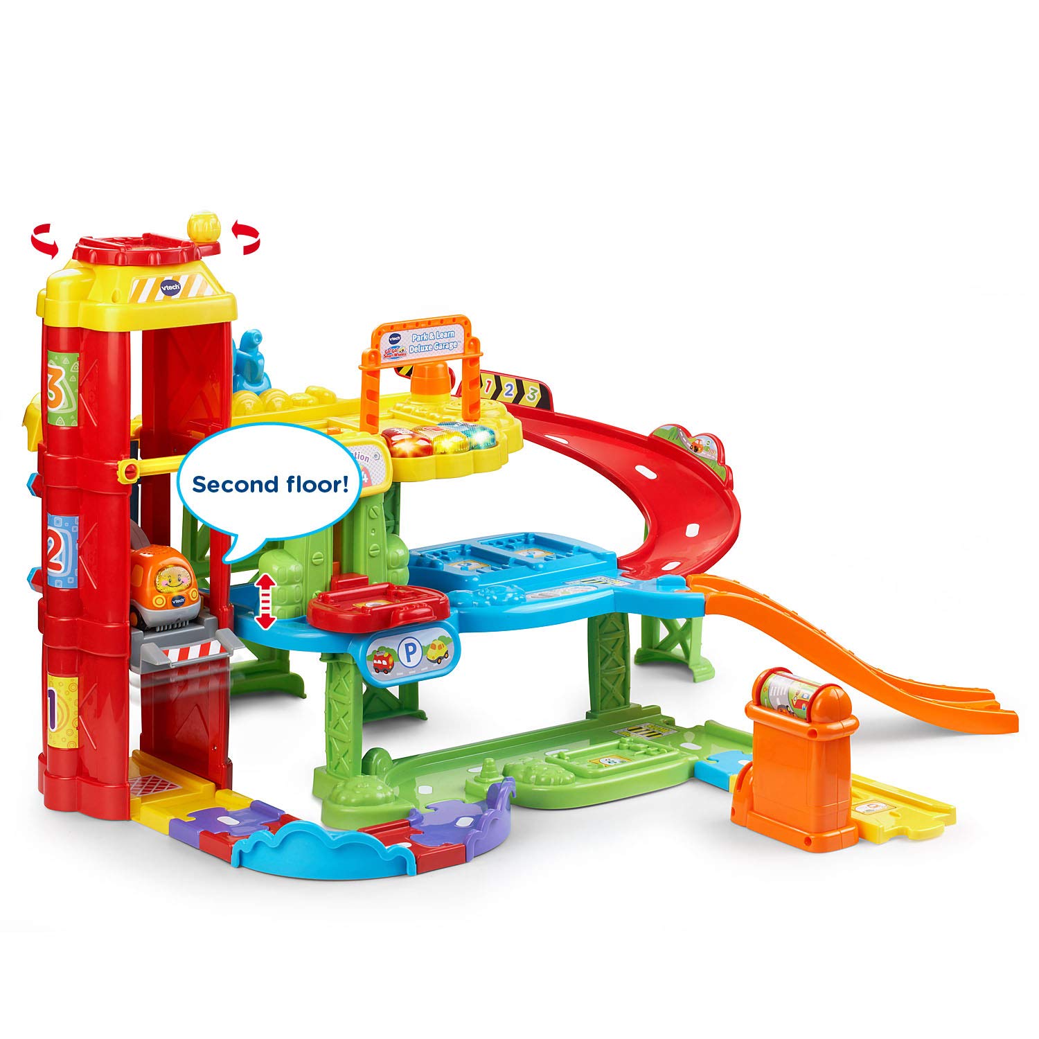 VTech Go! Go! Smart Wheels Park and Learn Deluxe Garage (Frustration Free Packaging), Multicolor