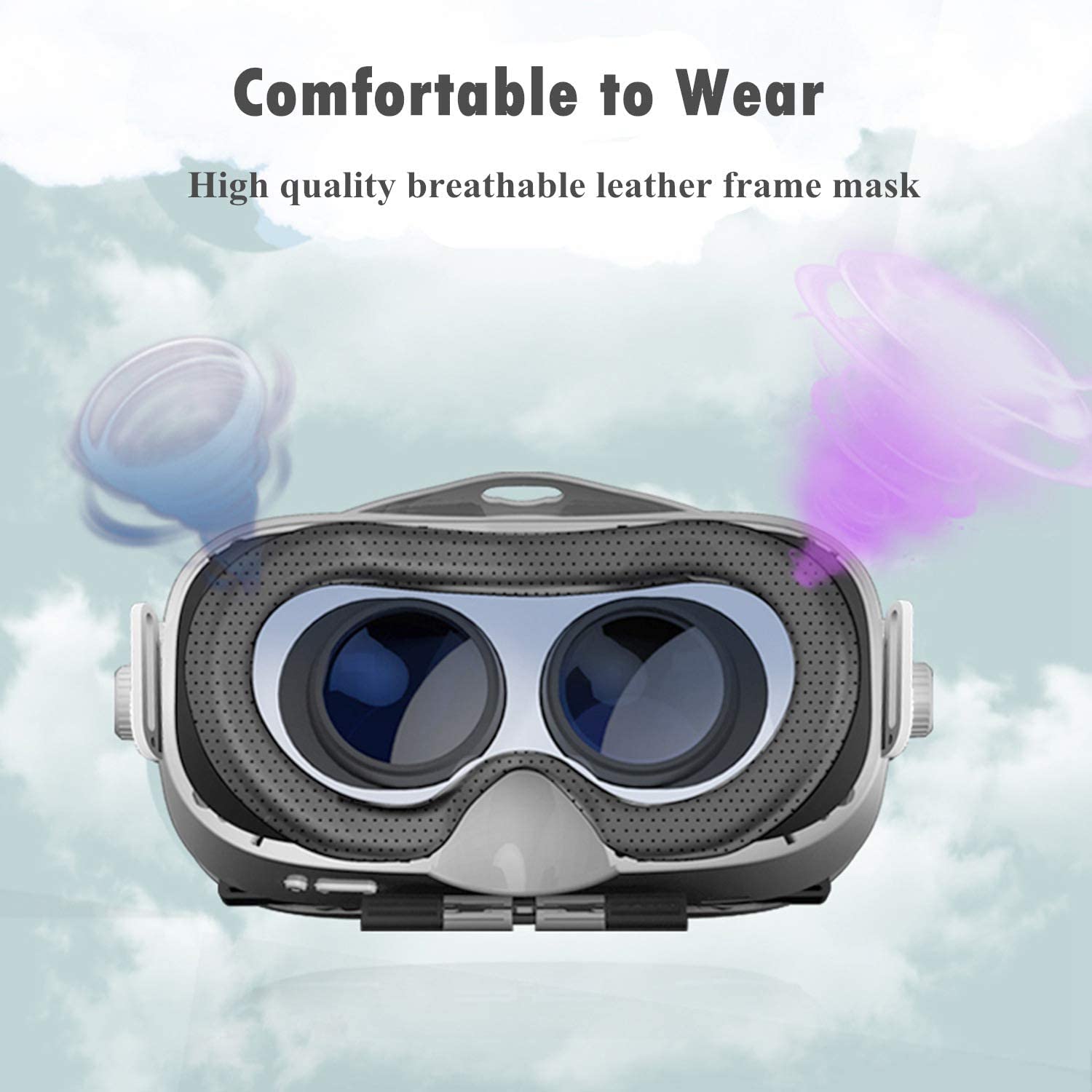 Tsanglight 3D VR Headset/Glasses, VR Virtual Reality Goggles for 3D IMAX Movie/Game for Samsung Galaxy S23 S22 S20 S10 S9 iPhone 14 13 12 Mini 11 Pro XS XR X Max