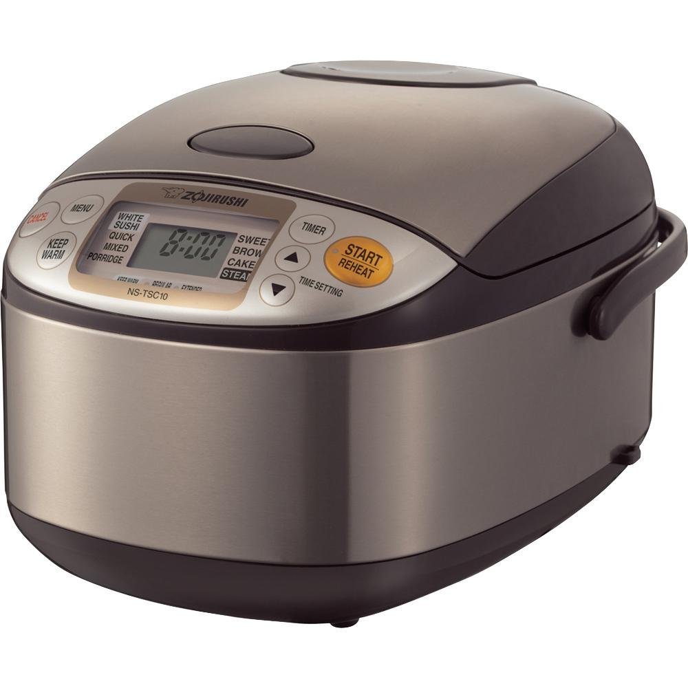 Zojirushi CD-WCC30 Micom Water Boiler & Warmer, Silver & NS-TSC10 5-1/2-Cup (Uncooked) Micom Rice Cooker and Warmer, 1.0-Liter