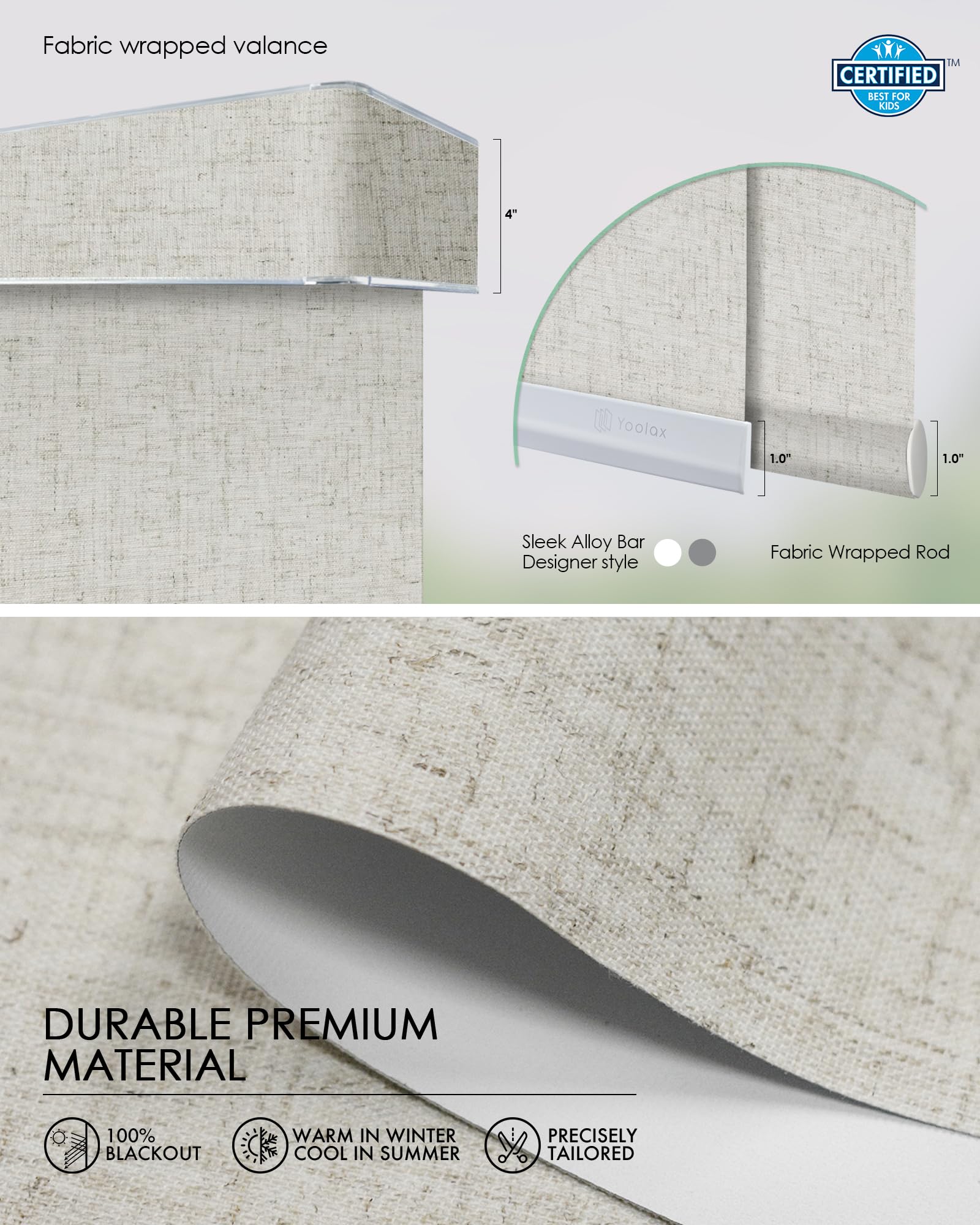 Yoolax Custom XL Smart Sliding Door Blinds,motorized sliding panel blinds works with Alexa,fabric blackout vertical blinds for glass doors.hanging room divider,patio doors,closet doors