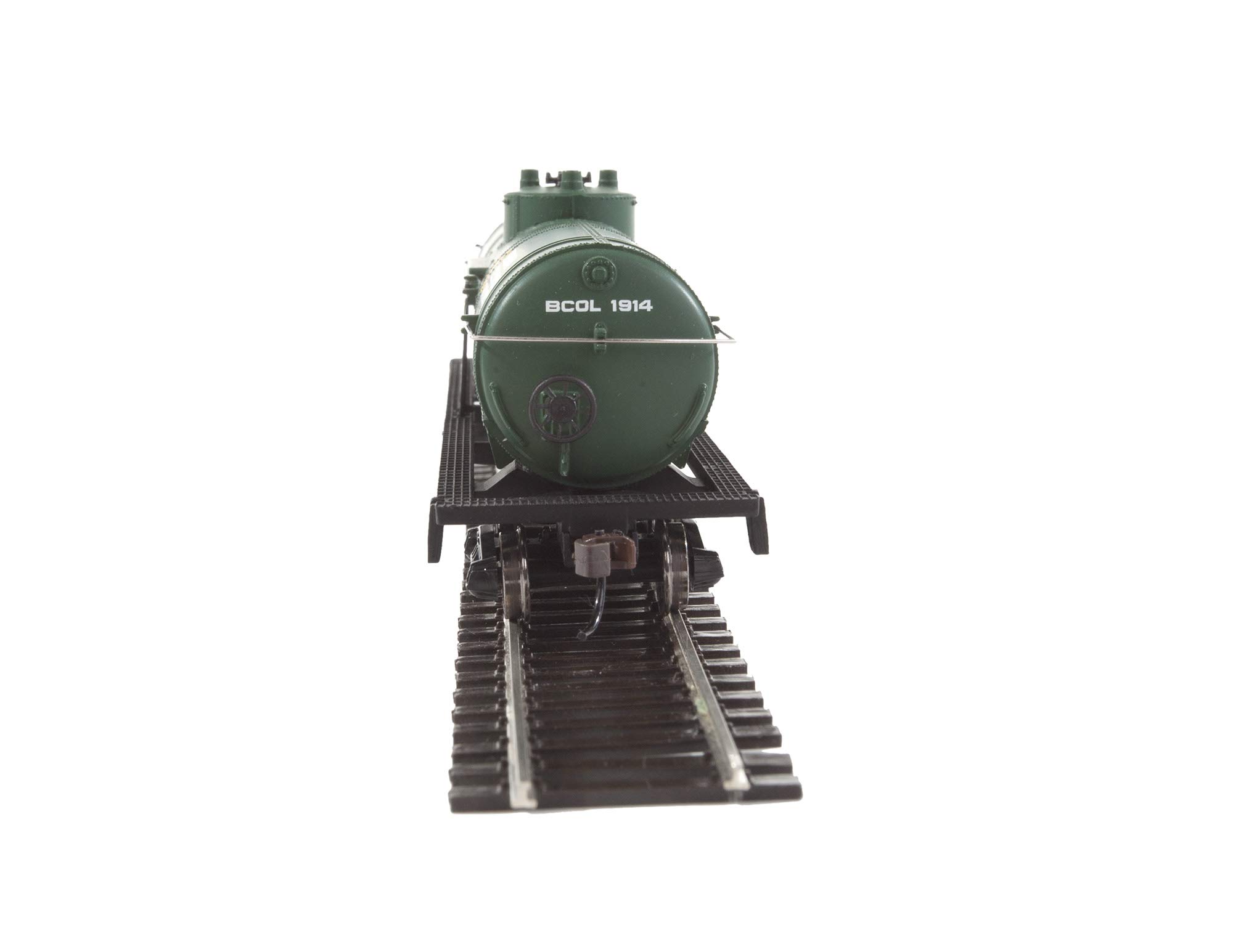 Walthers Trainline HO Scale Model British Columbia Railway Tank Car, Green/Yellow/White