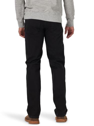 Wrangler Authentics Men's Regular Fit Comfort Flex Waist Jean, Black, 38W x 29L