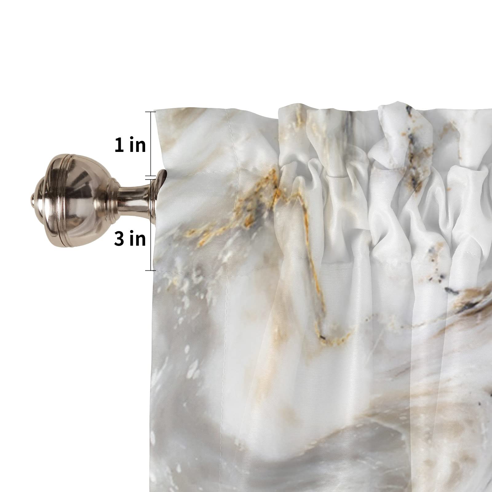 Window Curtains Vanlance Rod Pocket Curtain Drapery for Living Room Kitchen Bathroom, Halloween Pumpkin, Soft&Washable Small Window Treatment Valances, Haunted Mansion, 1 Panel, 54x18inch…