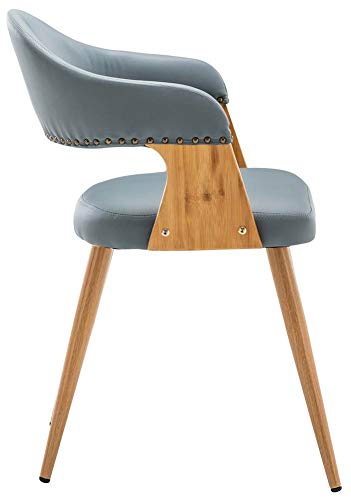 Warehouse of Tiffany Tadala PU Leather & Wood Arm Open Back (Set 2) Dining Chair, One Size