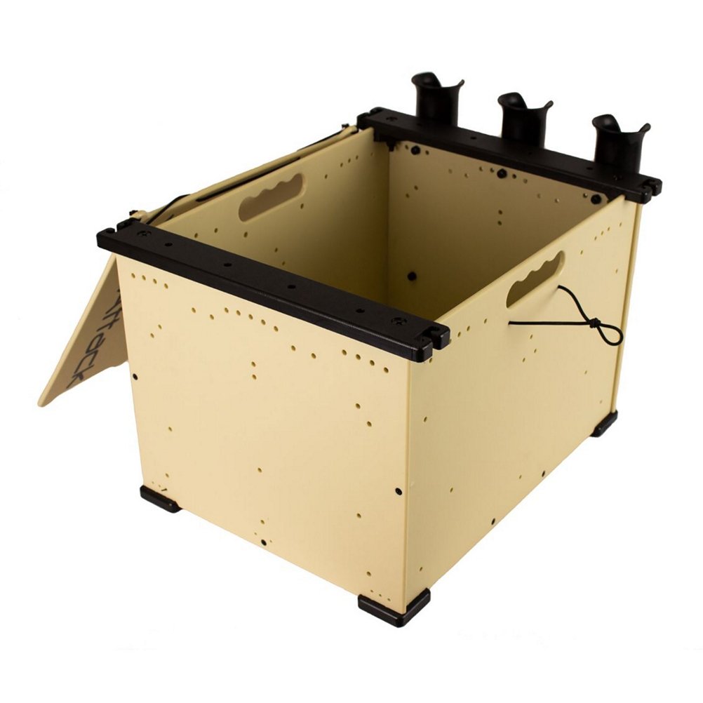 Yakattack BlackPak 12x16x11 Kayak Rod Holder Station Fishing Crate, Tan