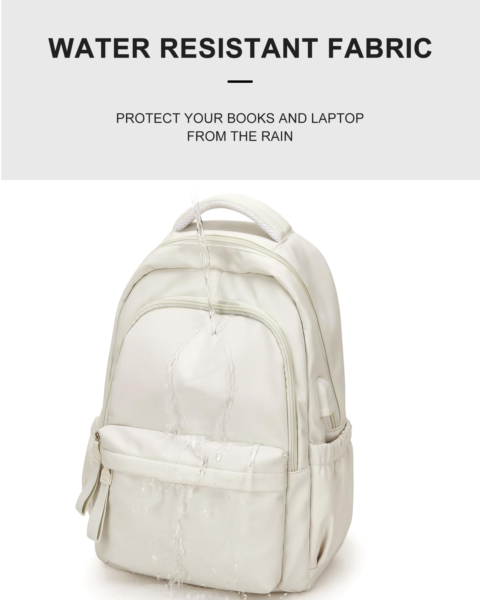 winspansy Classic Basic Backpack for Travel, Waterproof Travel Carry On Backpack For Women Men Aesthetic Lightweight College Laptop Backpack Fit 15.6 Inch Laptop,Black