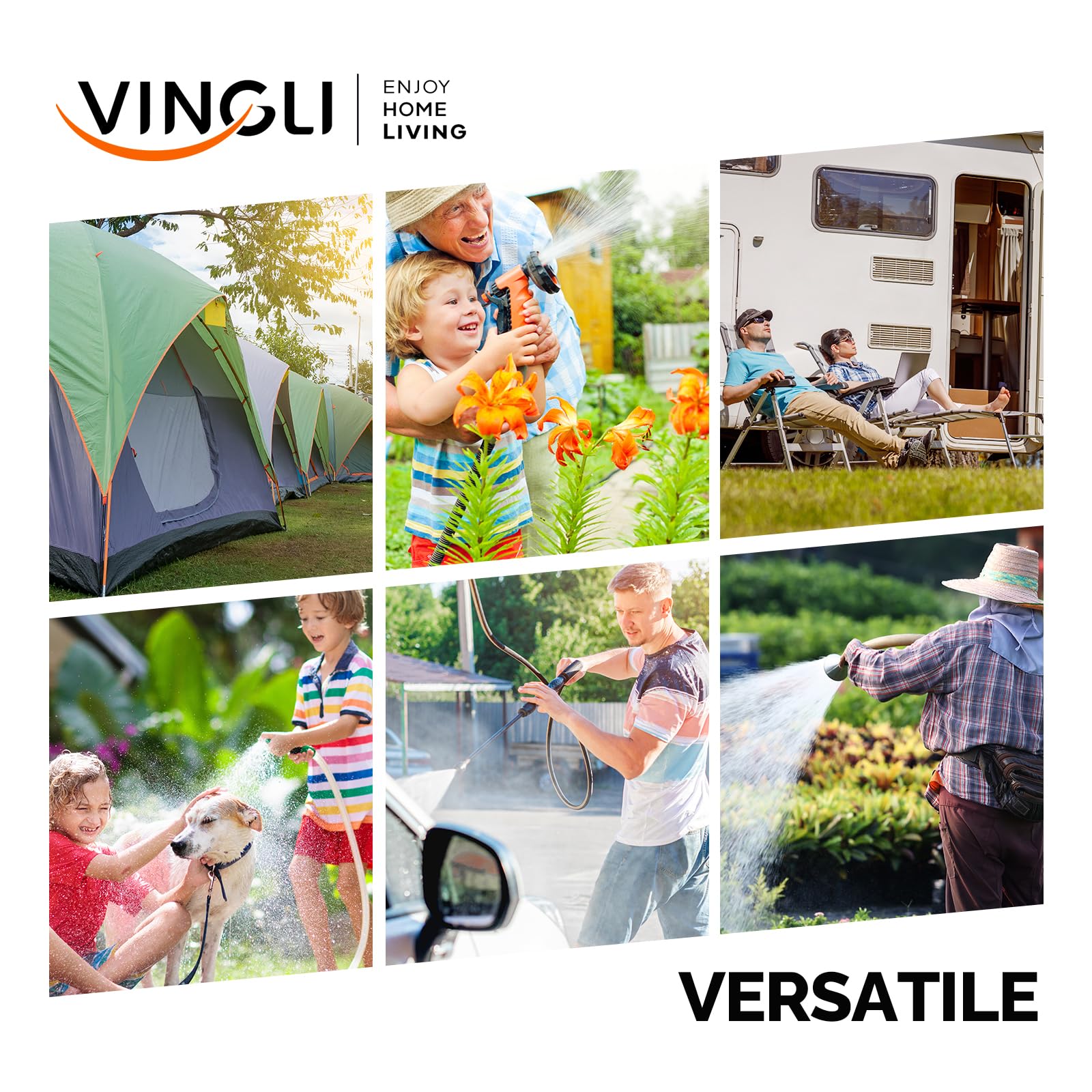 VINGLI 400L/100 Gallon Water Tank, Foldable Portable Water Bob, Large Capacity Soft Water Bladder Storage Containers,Water Bag, for Emergency Water, RV Camping, Garden