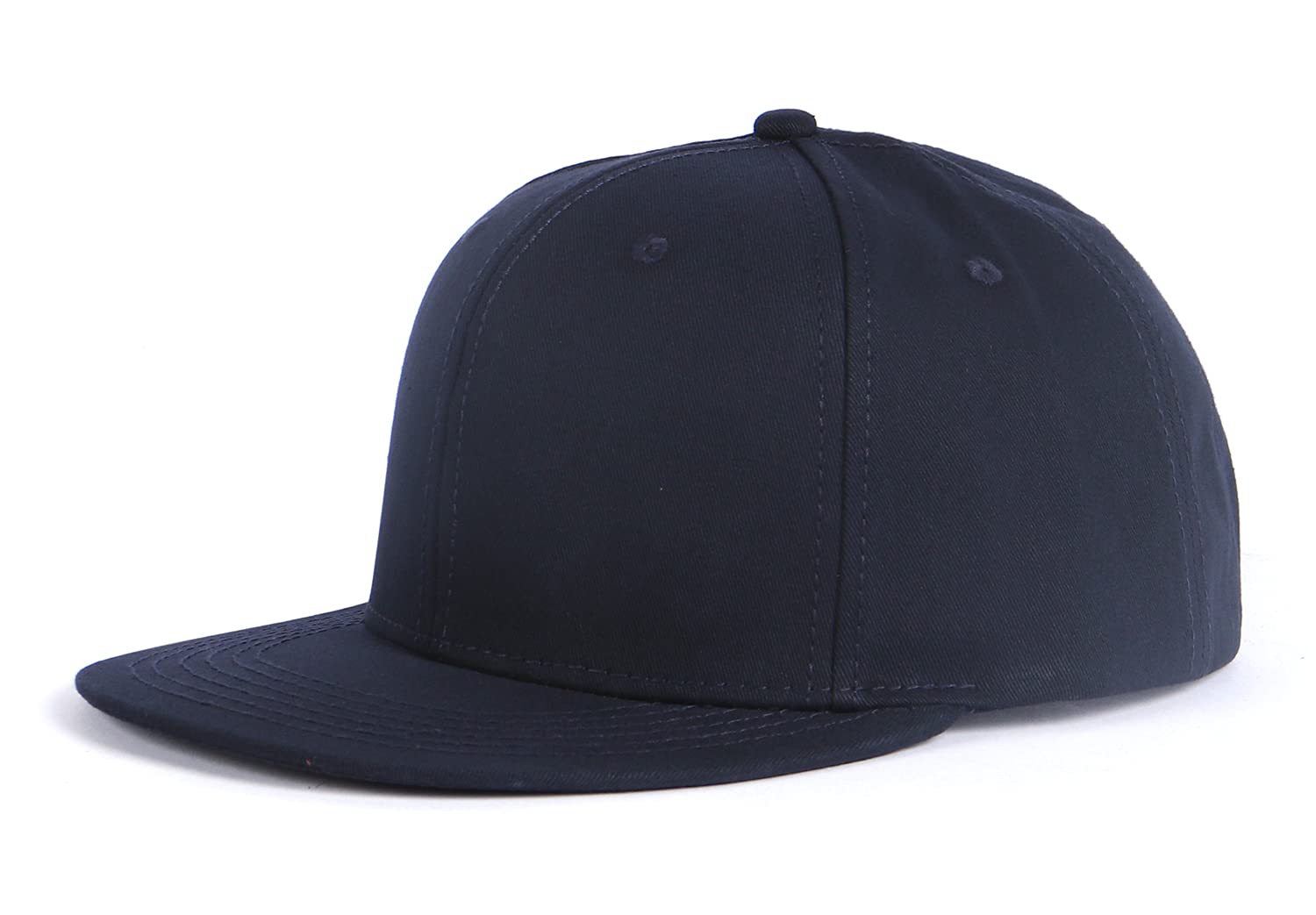Zylioo XXL Cotton Flatbill Baseball Cap,Oversize High Crown Blank Snapback,High Profile Plain Dad Hat for Big Heads Gray