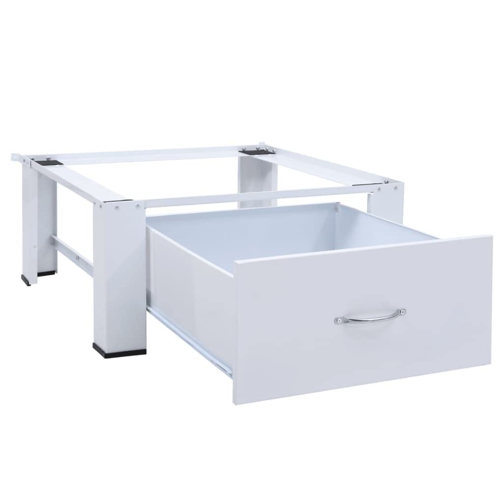 Washing Machine Pedestal Base Stand with Drawer Storage Stacking Kit Shelf Dryer Mini Refrigerator Cabinet Stackable Kit Utility Room,Washing Room With Drawer,Load capacity:220.5 lb,27.2"x27.2"x12.8"