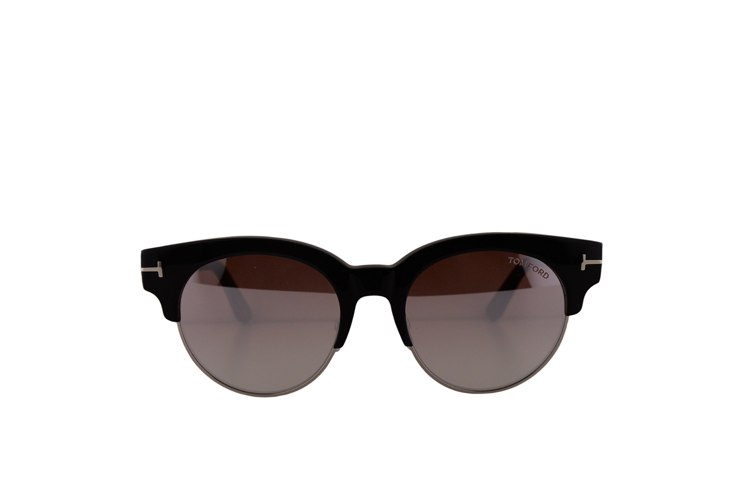 Tom Ford FT0598 Henri-02 Sunglasses Shiny Black w/Violet Mirror Lens 01Z TF598 FT598