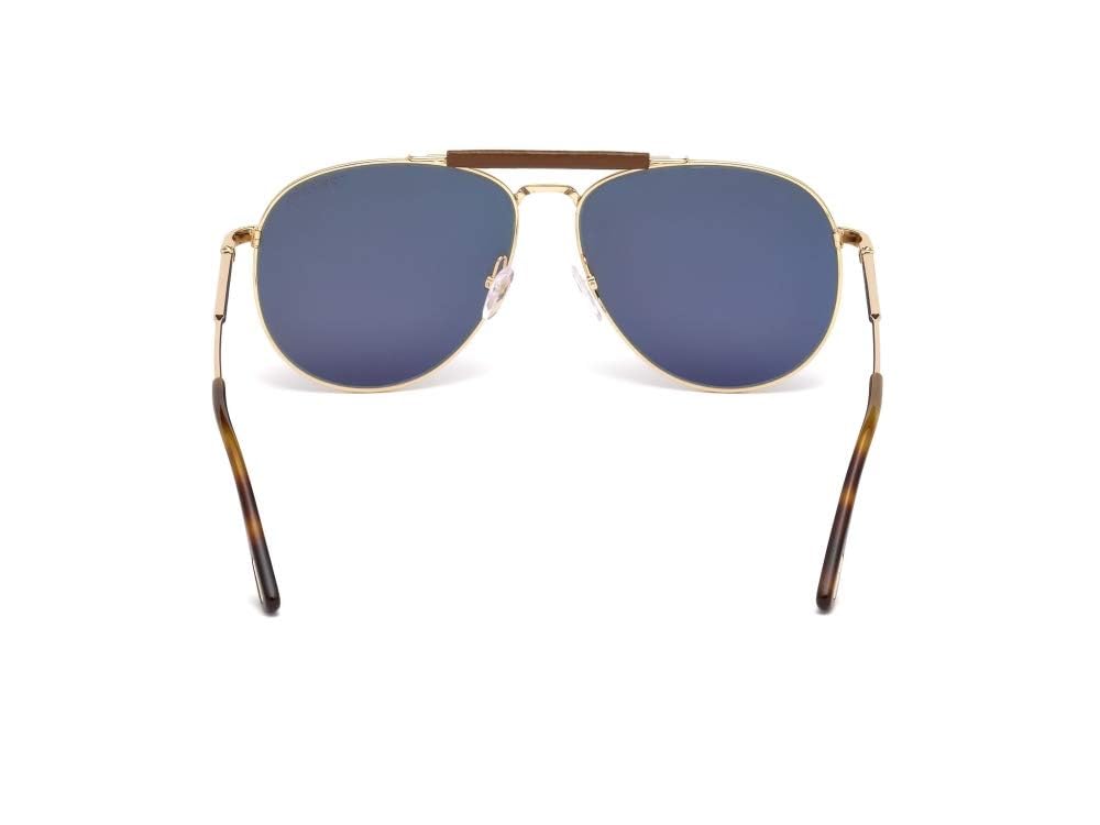 Tom Ford Sean FT0536 28Z Unisex Rose Gold & Pink Mirror Lens Aviator Sunglasses