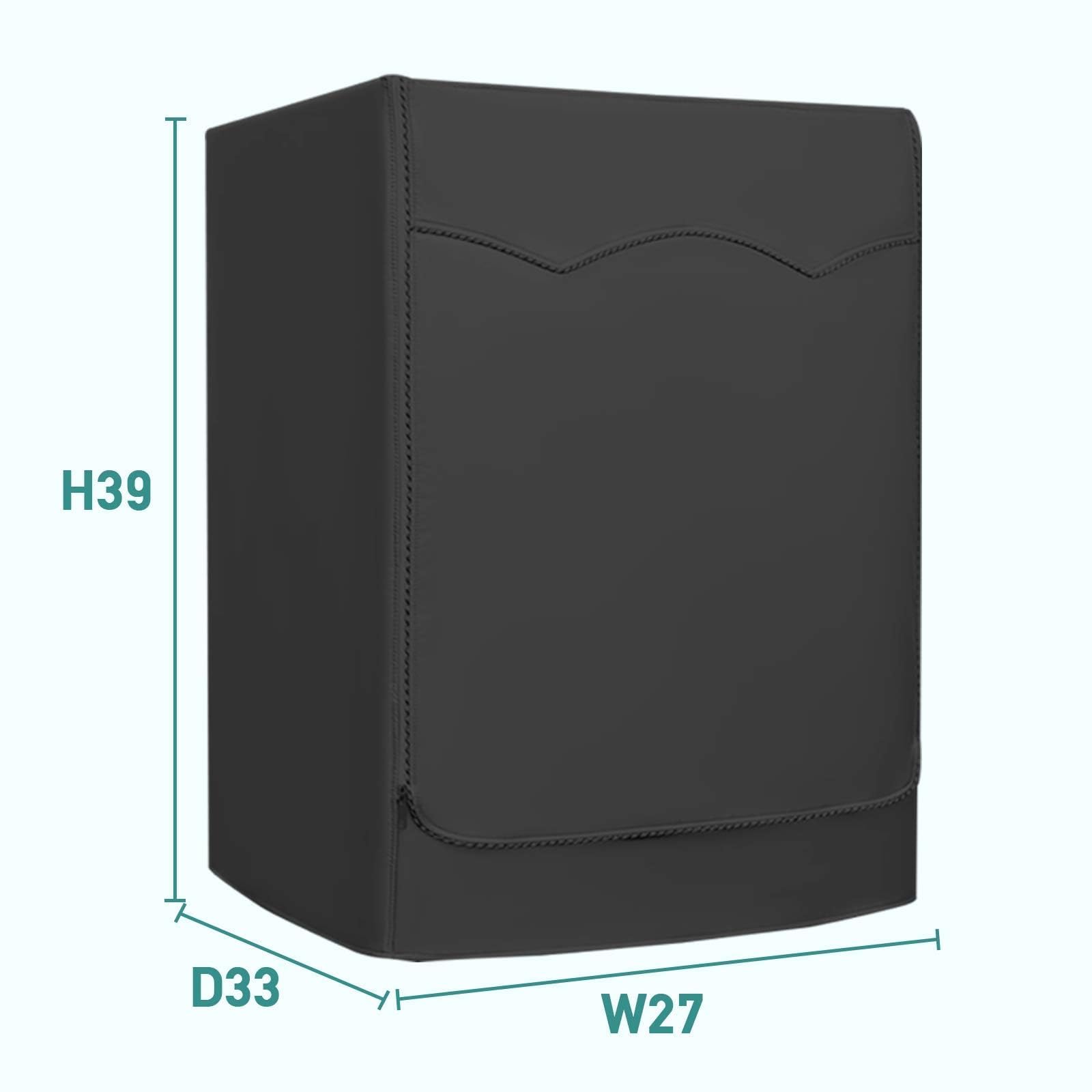 Washer/Dryer Cover,Washer and Dryer Covers,Washine Machine Cover for Waterproof and Dustproof Thickening Front-Loading Machine,Washer Cover Fit for Most Front-loading Washer(Black)