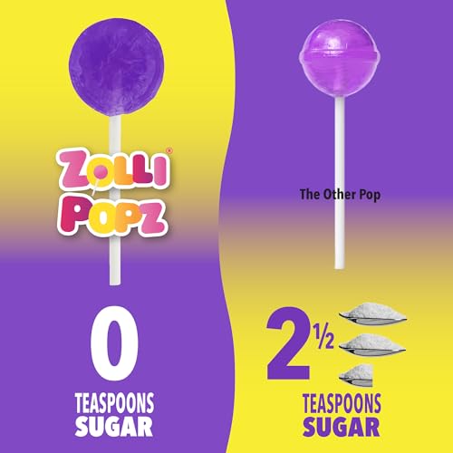 Zollipops Clean Teeth Pops, Anti Cavity Lollipops, Delicious Assorted Flavors, 1 LB Tub