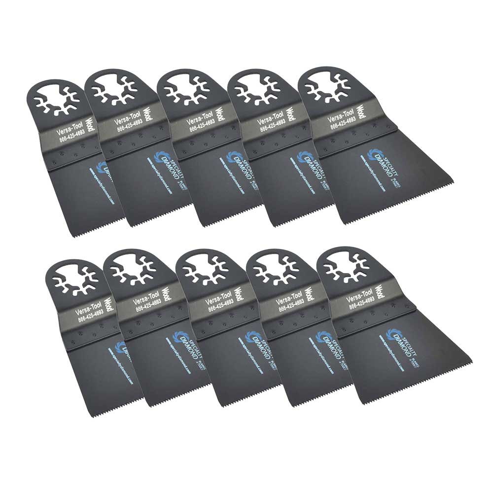 Versa Tool MB10D 65mm HCS Multi-Tool Saw Blades 10/Pk Fits Fein Multimaster, Dremel, Bosch, Craftsman, Ridgid Oscillating Tools