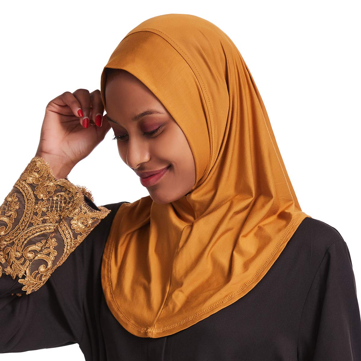 XINNI Women Muslim Turban Lady Adjustable Hijab Islamic Stretch Elastic Head Cover
