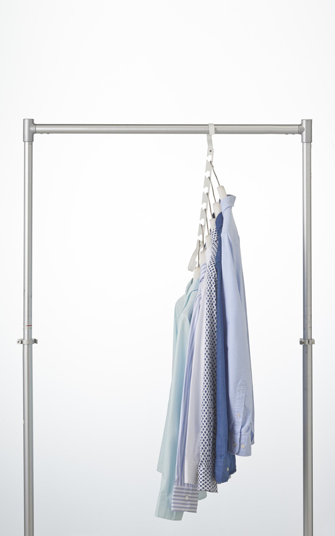YAMAZAKI Space-Saving Home Hanger-Clothes Storage Hanging Rack Steel | Closet Organizer, One Size, White