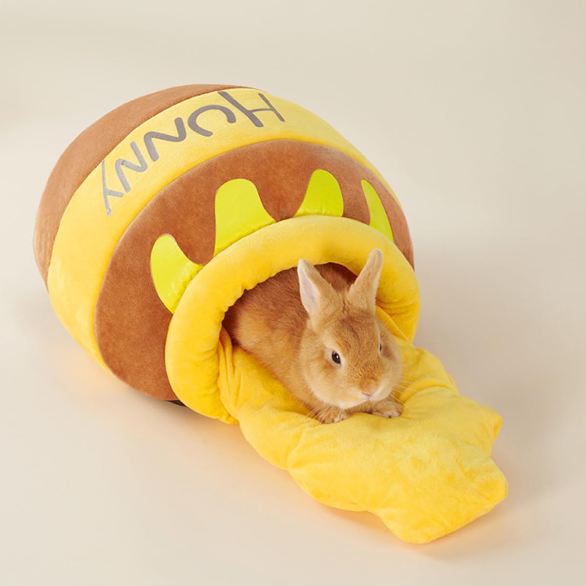 Yotughto Bunny Rabbit Sugar Cage 13" Glider Sleeping Bed Hammock Baby Heating Pad Small Animals Warm Hanging Bed for Hedgehog Rat Squirrel Ferret Winter Nest Hideout Pet Accessories (Bee)