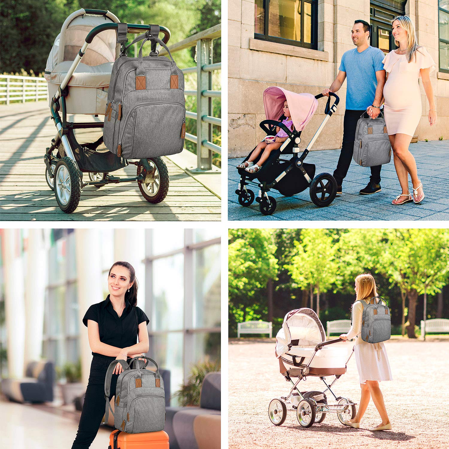 Zymise K-Musculo Large Diaper Bag Backpack, ZOZLY Travel Back Pack Baby Bag Nappy Changing Bags