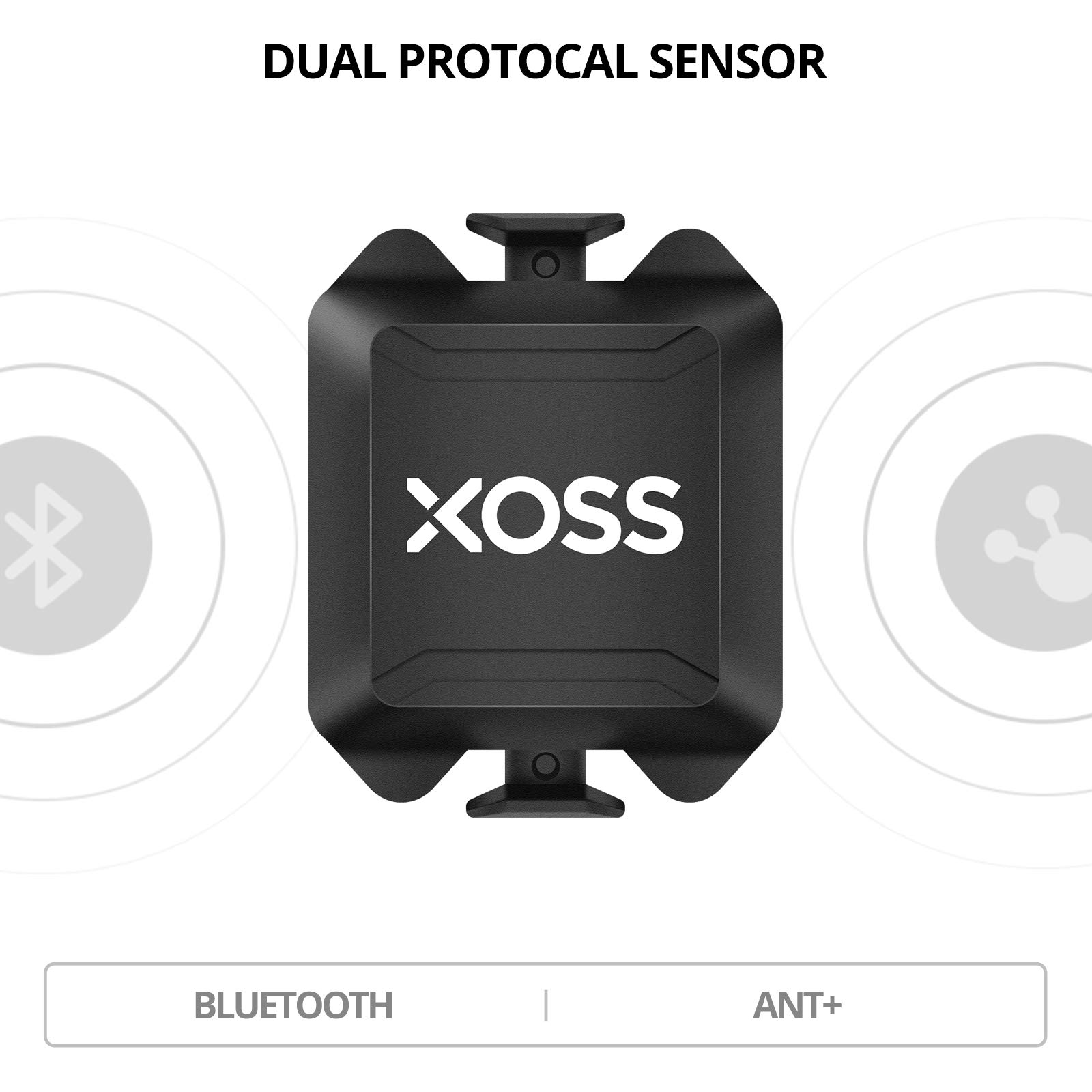 XOSS X1 Speed Cadence Sensor Wireless Bike Speedometer Power Meter Bike Trainer Bike Computer Use Indoor Outdoor Bike Use Peleton OpenRider- 1 Pack