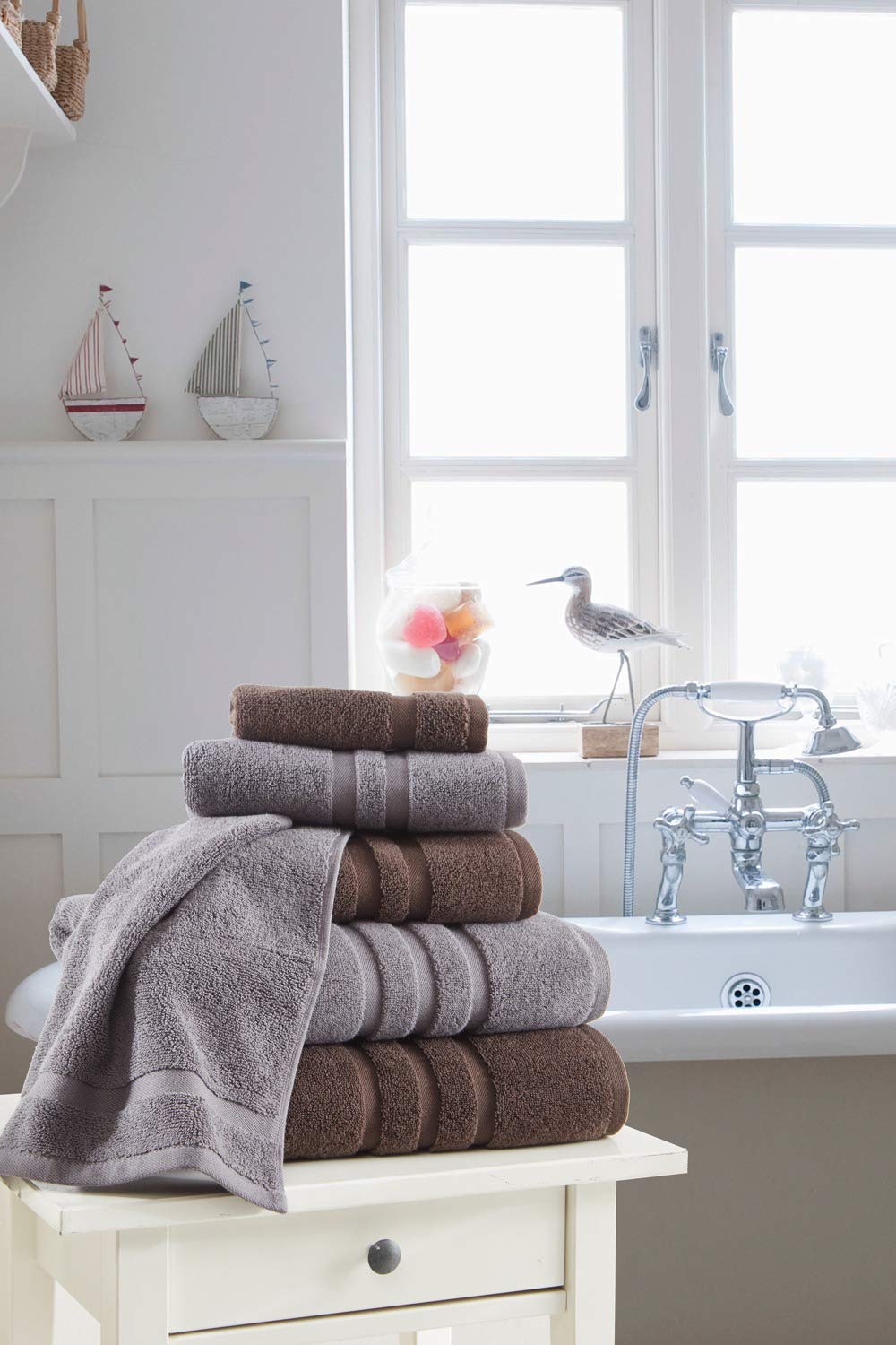 VETERAN TEXTILE LLC Luxury Hotel & Spa, Turkish COTTON,6 Pieces Towels Set, Max-Softness by Veteran Textile (DARK GREEN)
