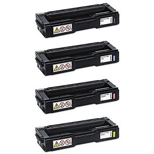 SuppliesMAX Compatible Replacement for Ricoh SP-C250/SP-C260/SP-C261 Series Toner Cartridge Combo Pack (BK/C/M/Y) (Type C250A) (40754MP)