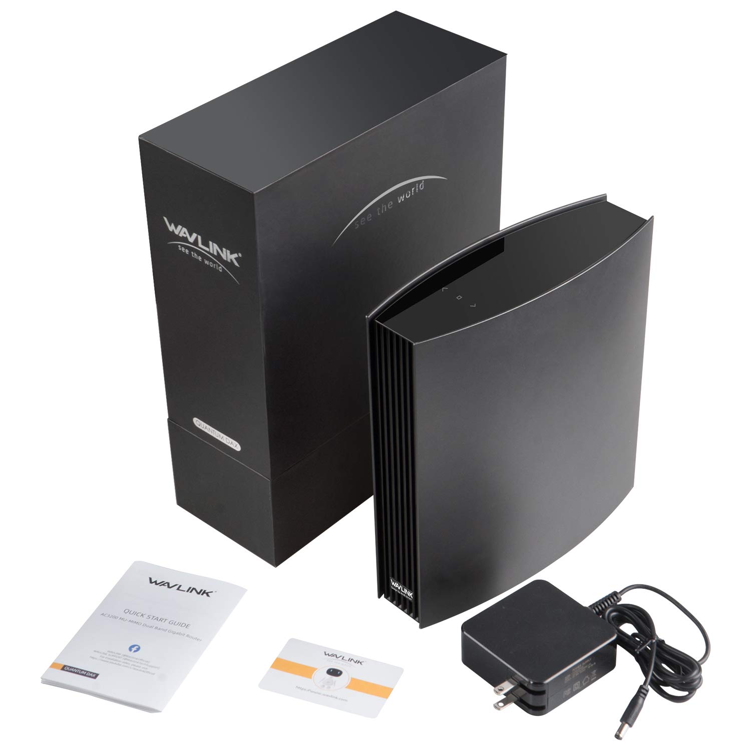 WAVLINK AC3200 Wireless Dual-Band Gigabit Router with MU-MIMO | 1.4GHz Dual-core CPU | 4 Gigabit Ports,USB Port | 8x5dBi Internal Antennas for Strong WiFi Signal Coverage | iF Design Award Winner