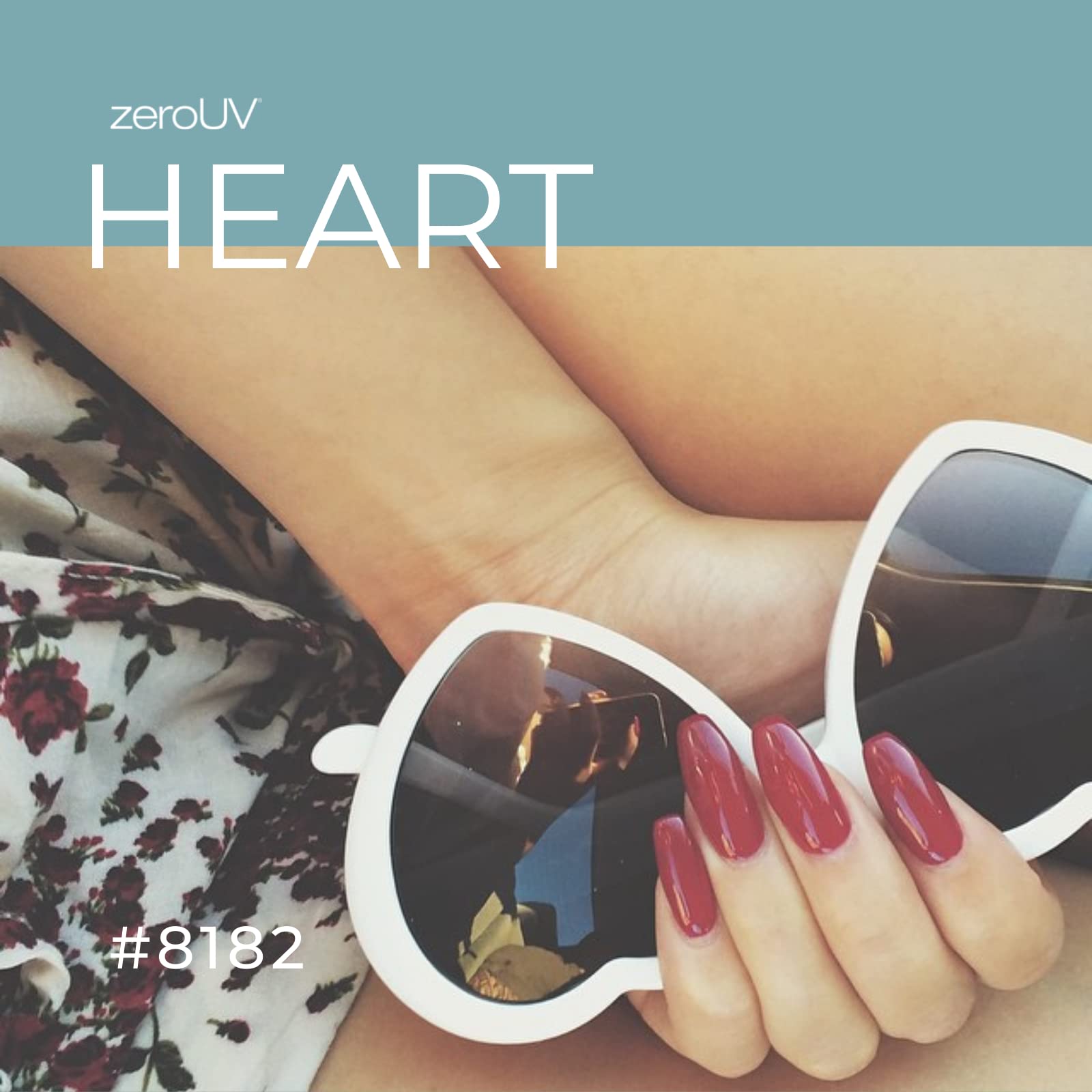 zeroUV Oversized Heart Shaped Sunglasses UV400 Cute Trendy Love Fashion Eyewear for Women 52mm (Red)