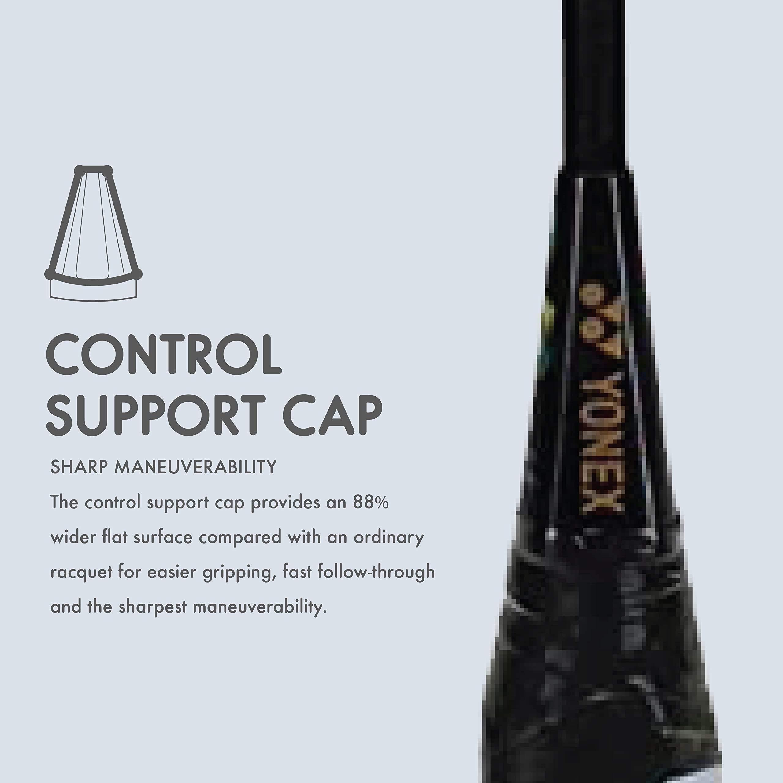 YONEX Muscle Power 29 Carbon Graphite Strung Badminton Racket with Full Racket Cover (Black/White) | for Intermediate Players | 85 Grams | Maximum String Tension - 30lbs