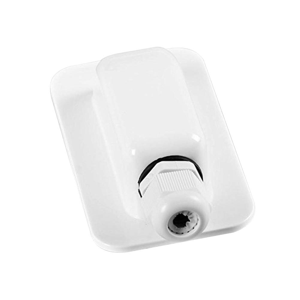 Waterproof Solar Panel Cable Entry Gland Single Hole UV Resistance Roof Cable Gland Box for RV Caravan Boats Yachts (White)