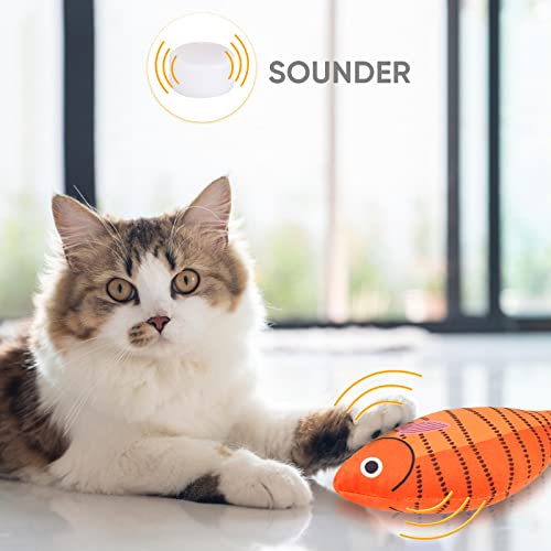 WONOWPA 2PCS Catnip Toy, Plush Cat Chew Toy, Bite Resistant Catnip Toys with Bell Inside, Interactive Teething Toy for All Cats