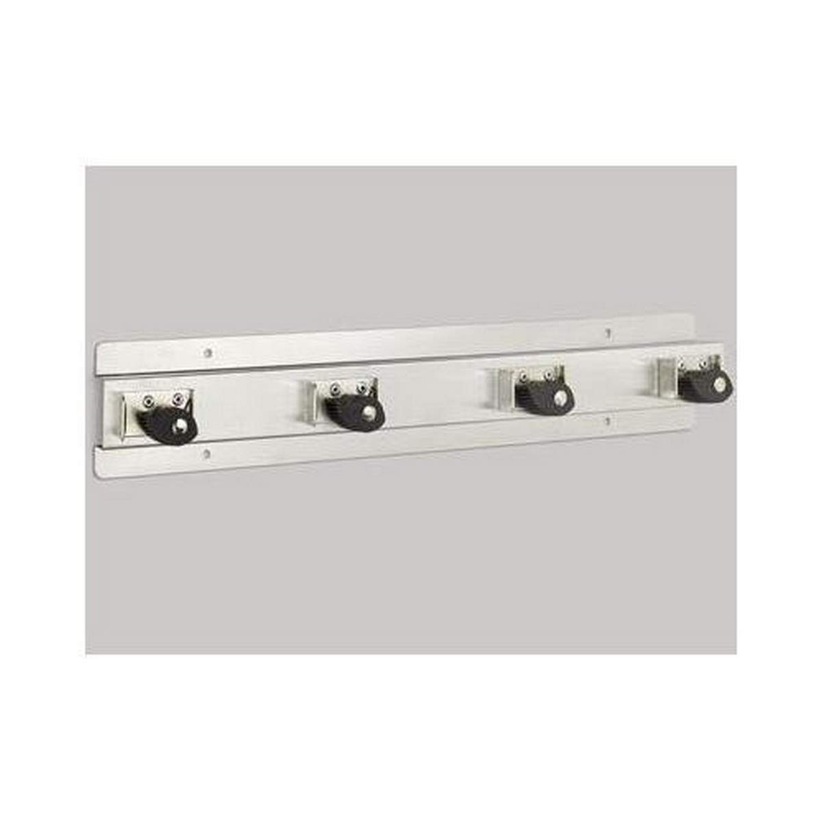 ULINE H-2841 Mop/Broom Holder, Stainless Steel, 1" Height, 1" Wide, 1" Length, Stainless Steel